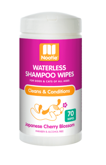 Nootie Japanese Cherry Blossom Waterless Shampoo Wipes For Dogs & Cats ...
